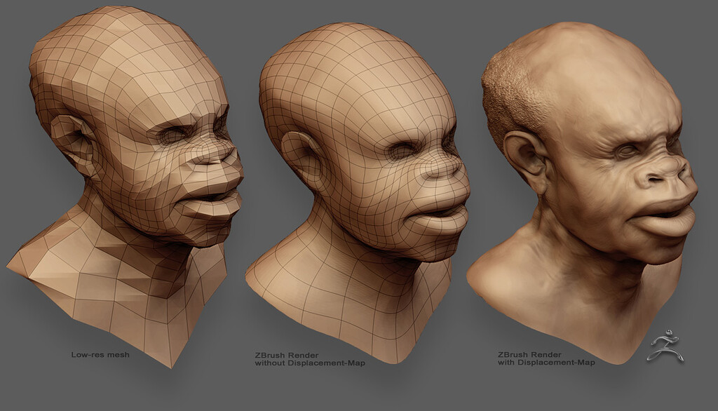 Rendering ZBrush Displacement-Maps In External Renderers (May 9th: 2nd file added) - #10 by ...