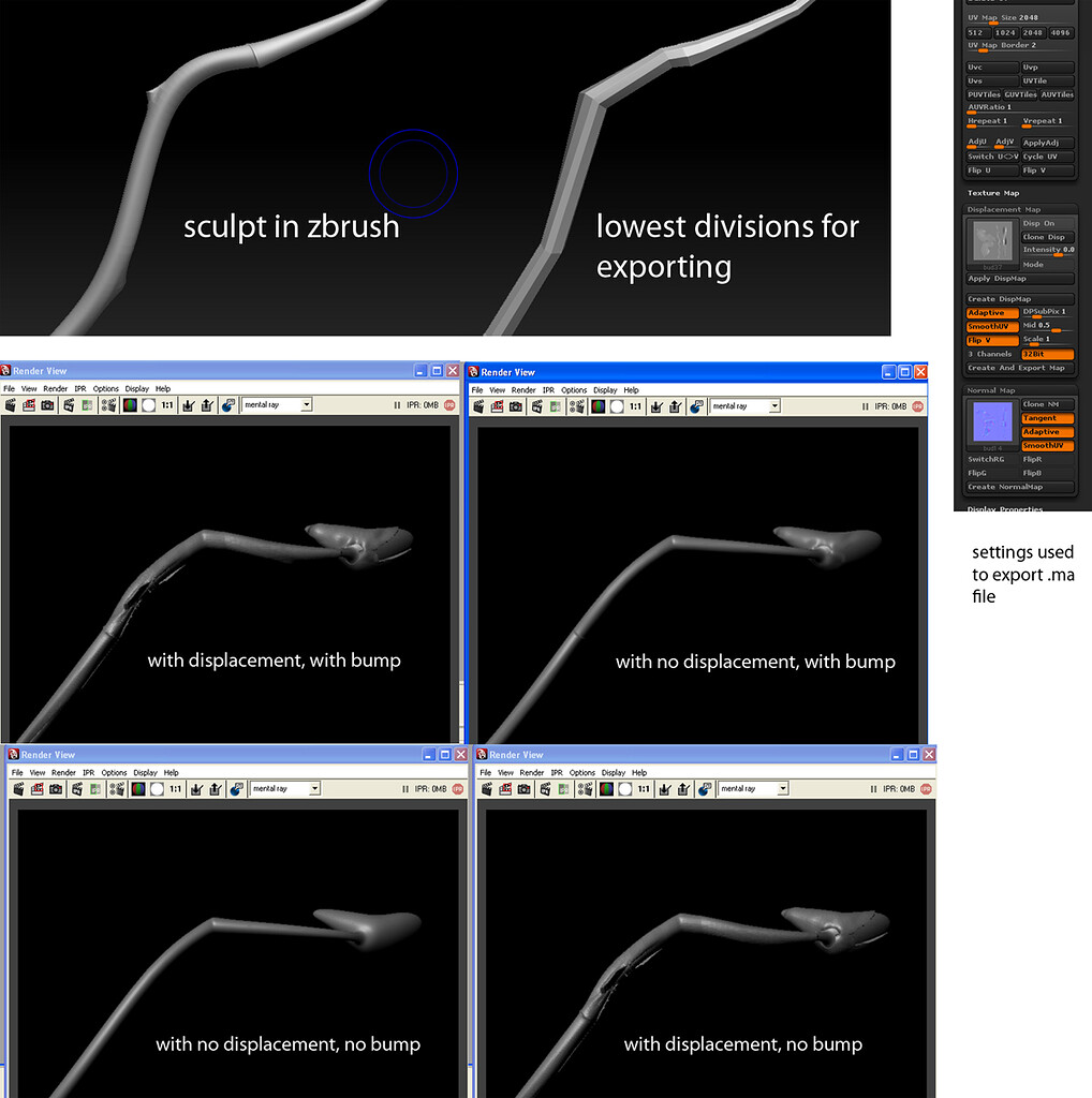 displacement and normal maps not working - ZBrushCentral displacement and normal maps not working - ZBrushCentral