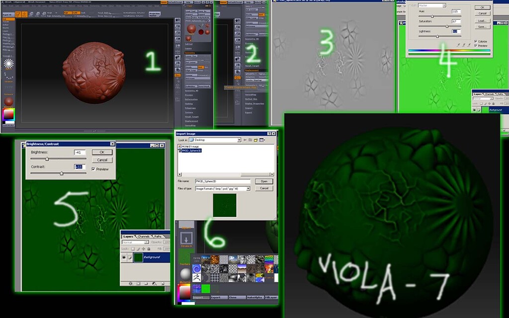 Texture with Displacment trick - ZBrushCentral