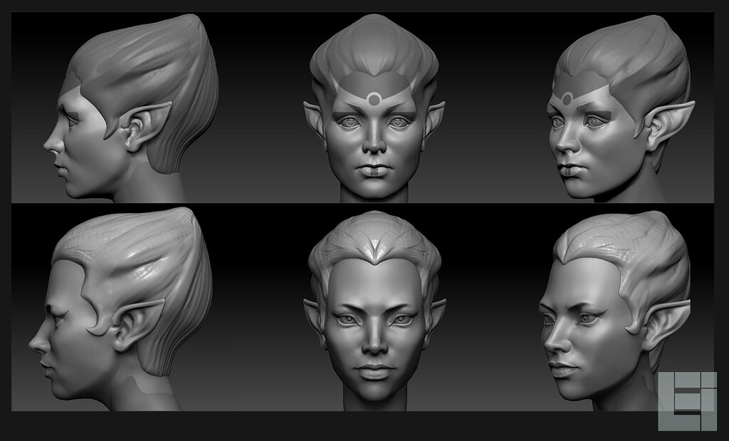 Sketchbook Eli. (animal and elf-girl) - ZBrushCentral