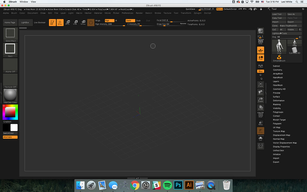 zbrush-viewport-stuck-in-silhouette-mode-zbrushcentral