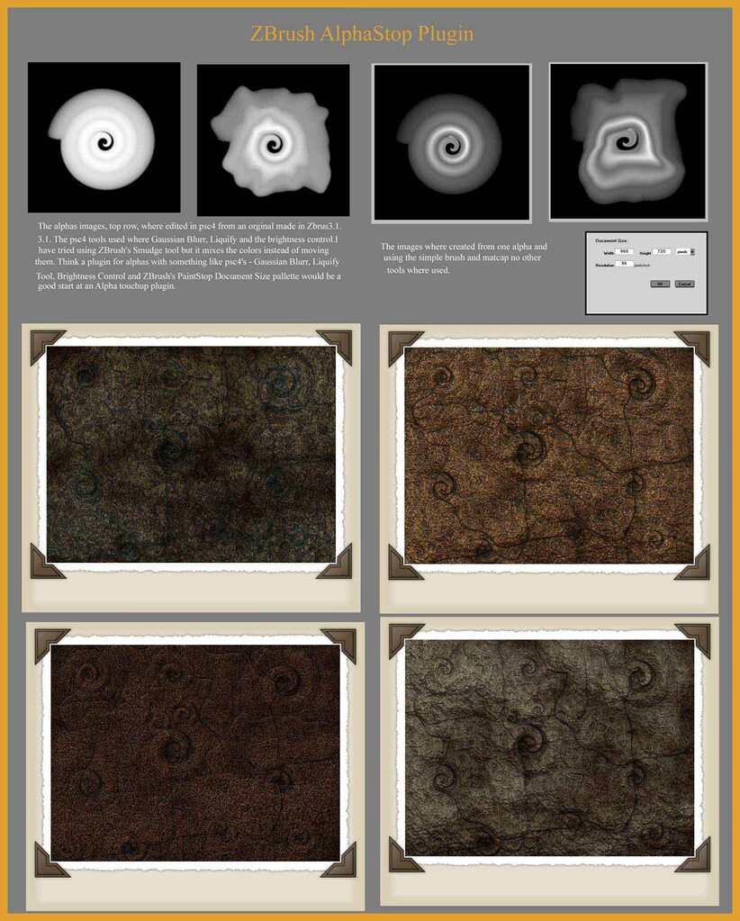 Alpha Work Around and question - ZBrushCentral