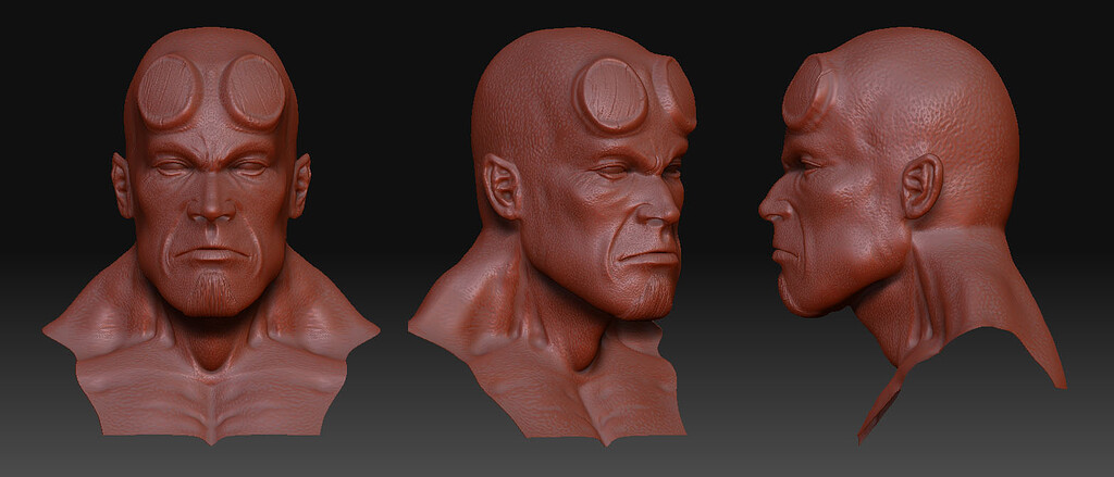 WIP: my take on hellboy - ZBrushCentral