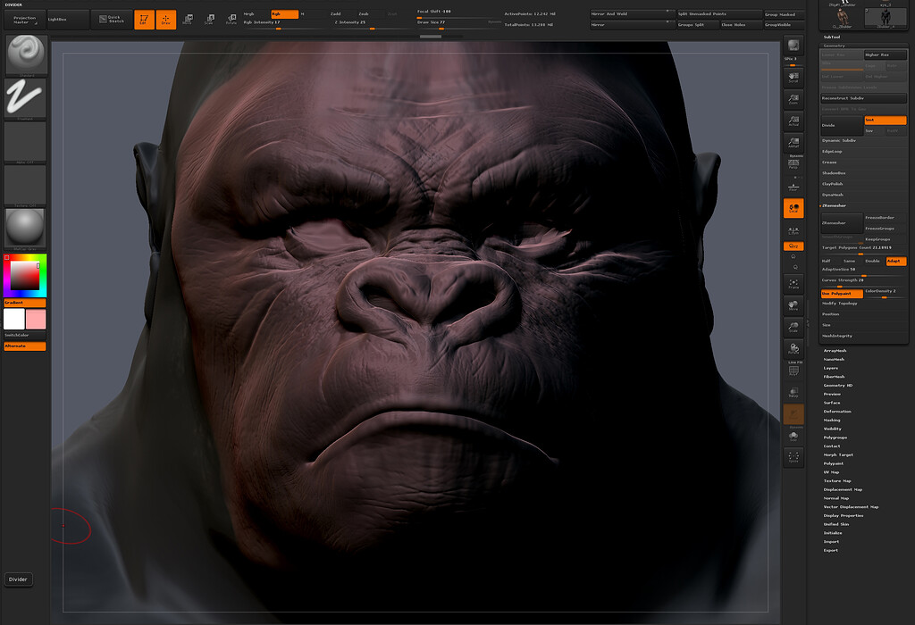 Zremesh with polypaint and ProjectAll issues - ZBrushCentral