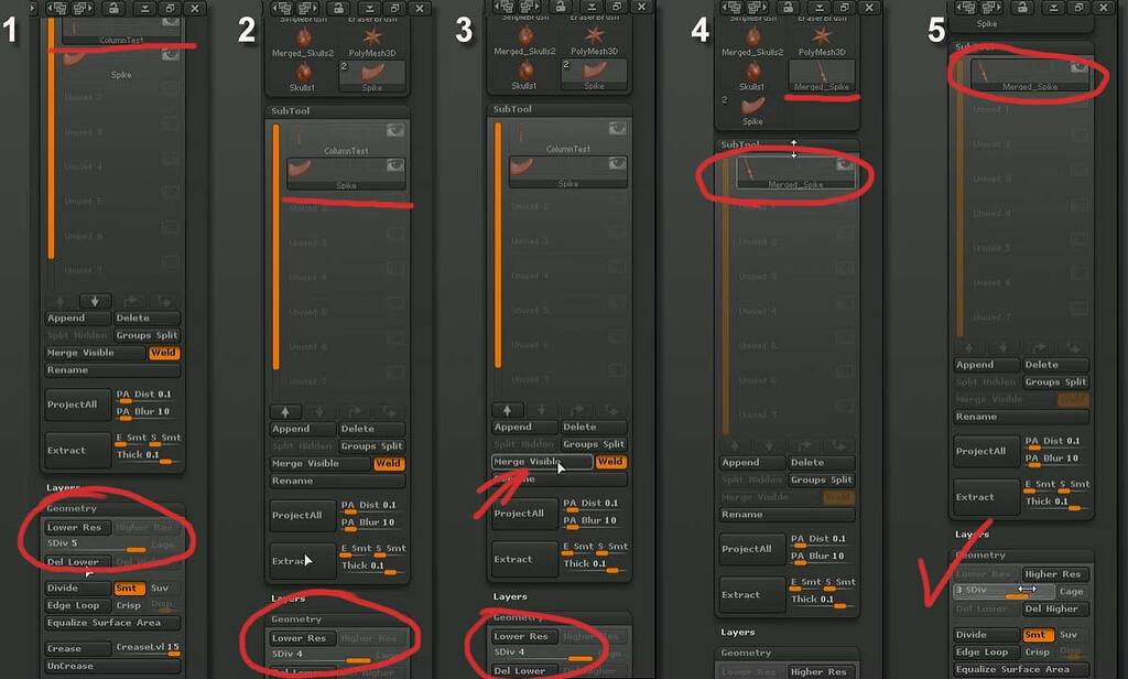 merge subtool problem - ZBrushCentral
