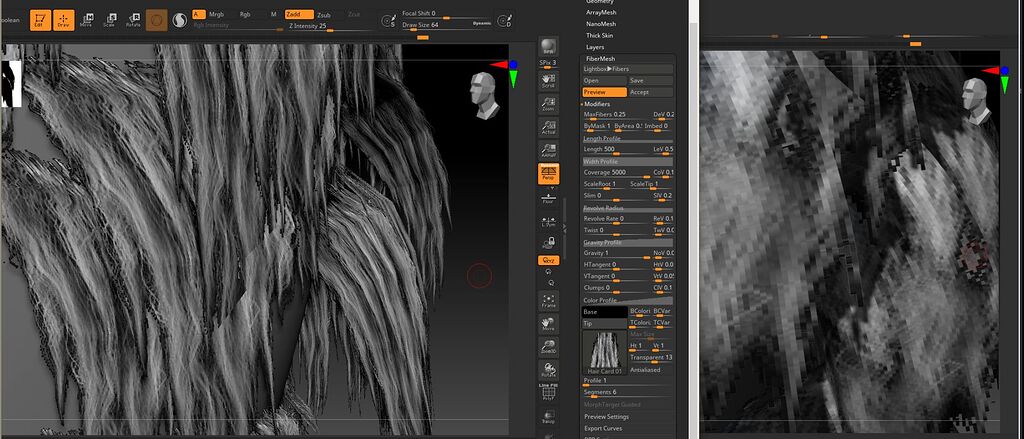 FiberMesh Hair Card BPR Render Settings? - ZBrushCentral