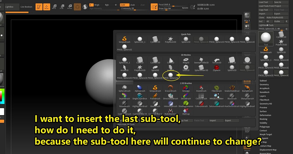 How to add sub tools using scripts - ZBrushCentral