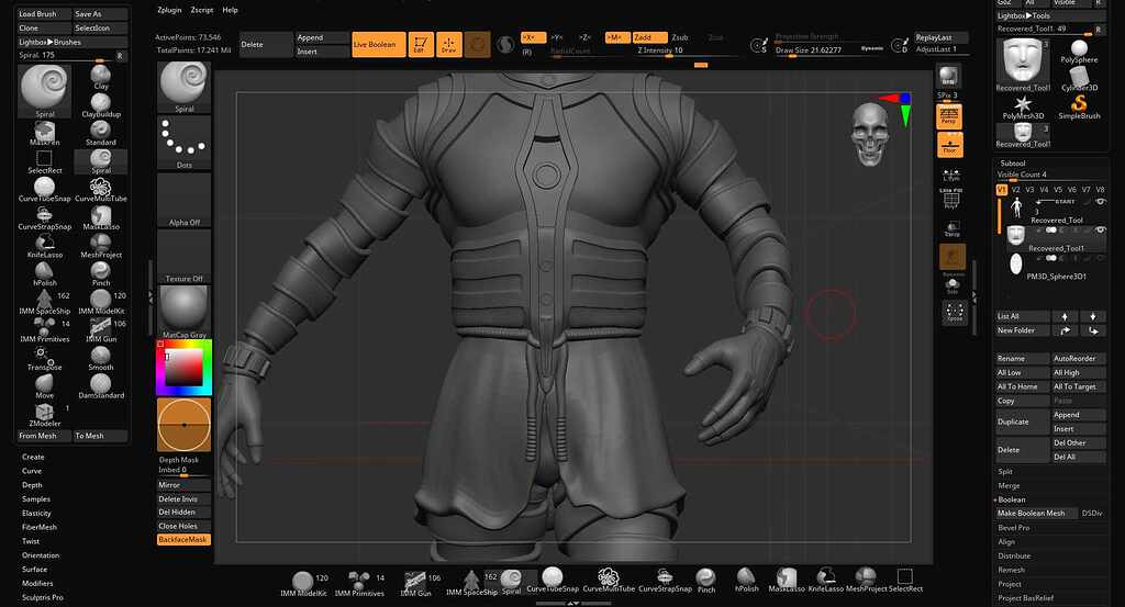 Losing qmeshed detail when merging down subtools - ZBrushCentral