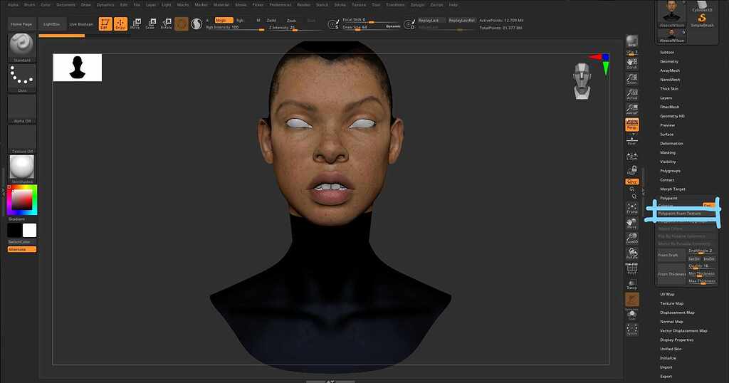 Polypaint from texture doent work - ZBrushCentral