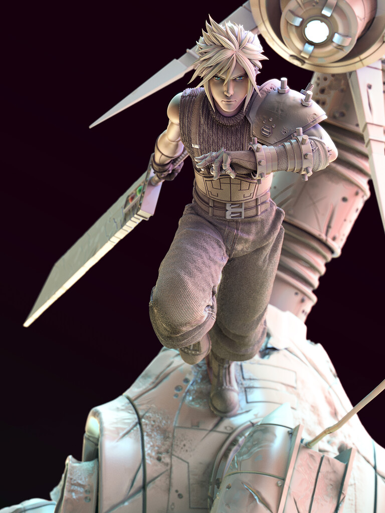 Cloud Strife vs Scorpion Sentinel - ZBrushCentral