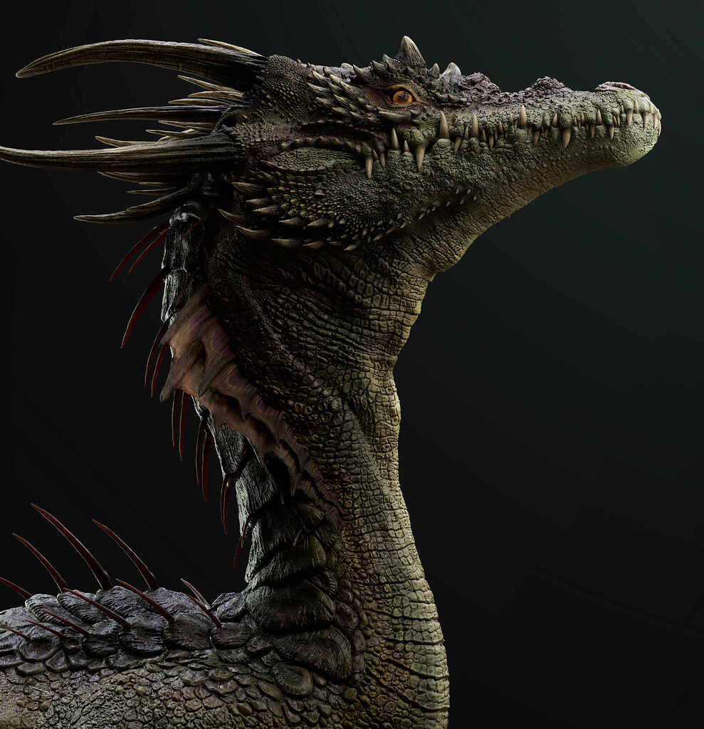 Dragon Bust - #2 by Cheekyme - ZBrushCentral