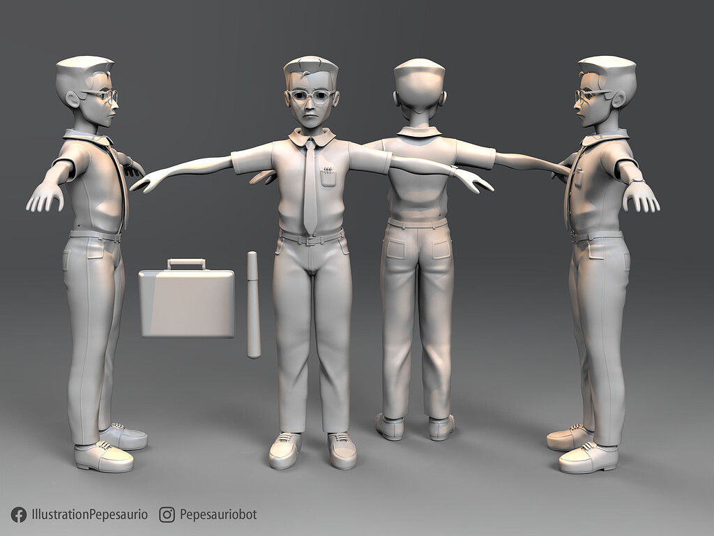 Bill Fanart character posing - ZBrushCentral