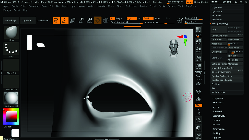 Newby problem: Broken mesh/shards - ZBrushCentral
