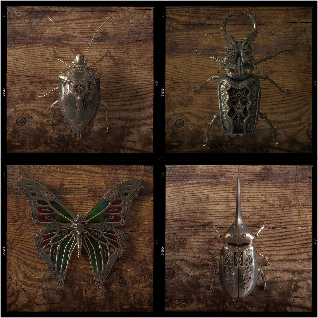 Golden Steampunk Insects - ZBrushCentral