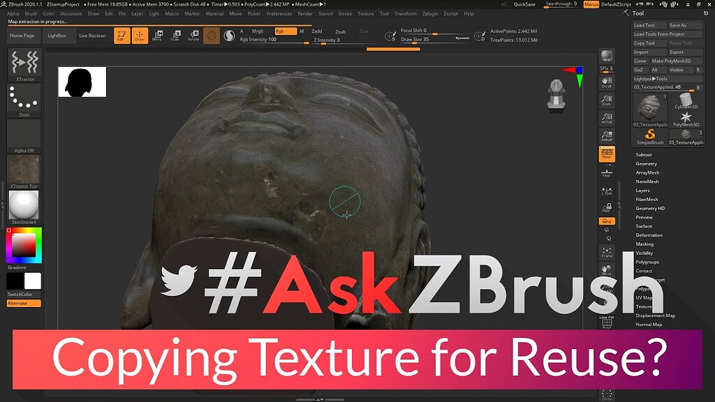 Clone Textures ZBrushCentral