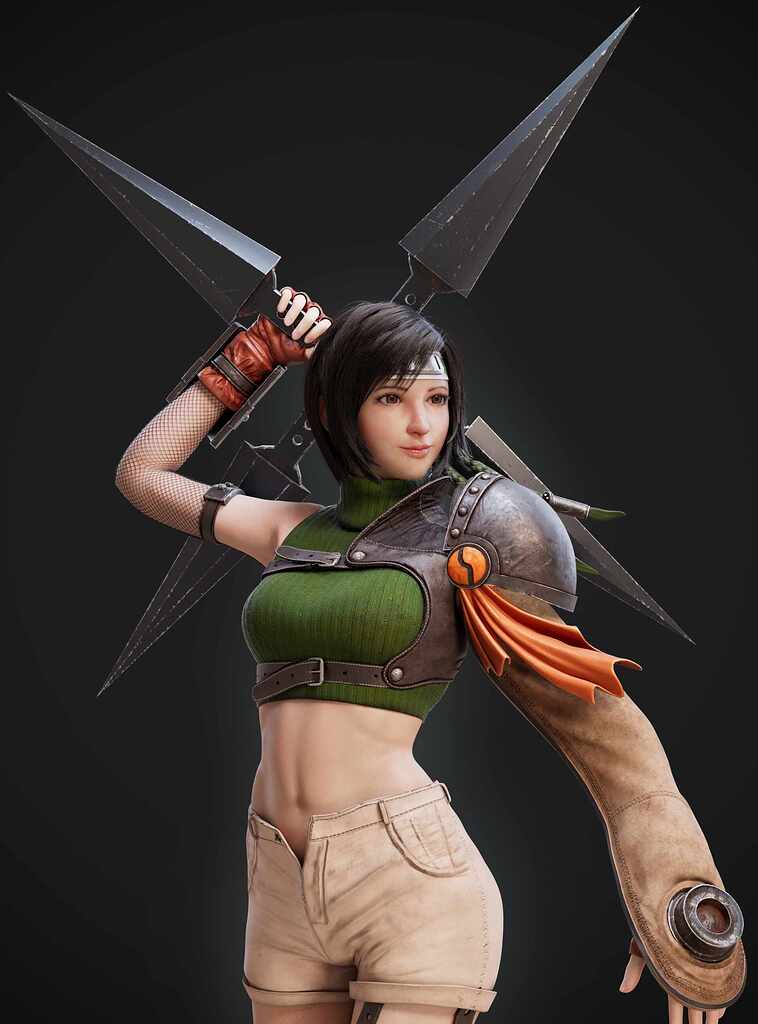Yuffie Kisaragi Final Fantasy Vii Fanart Zbrushcentral