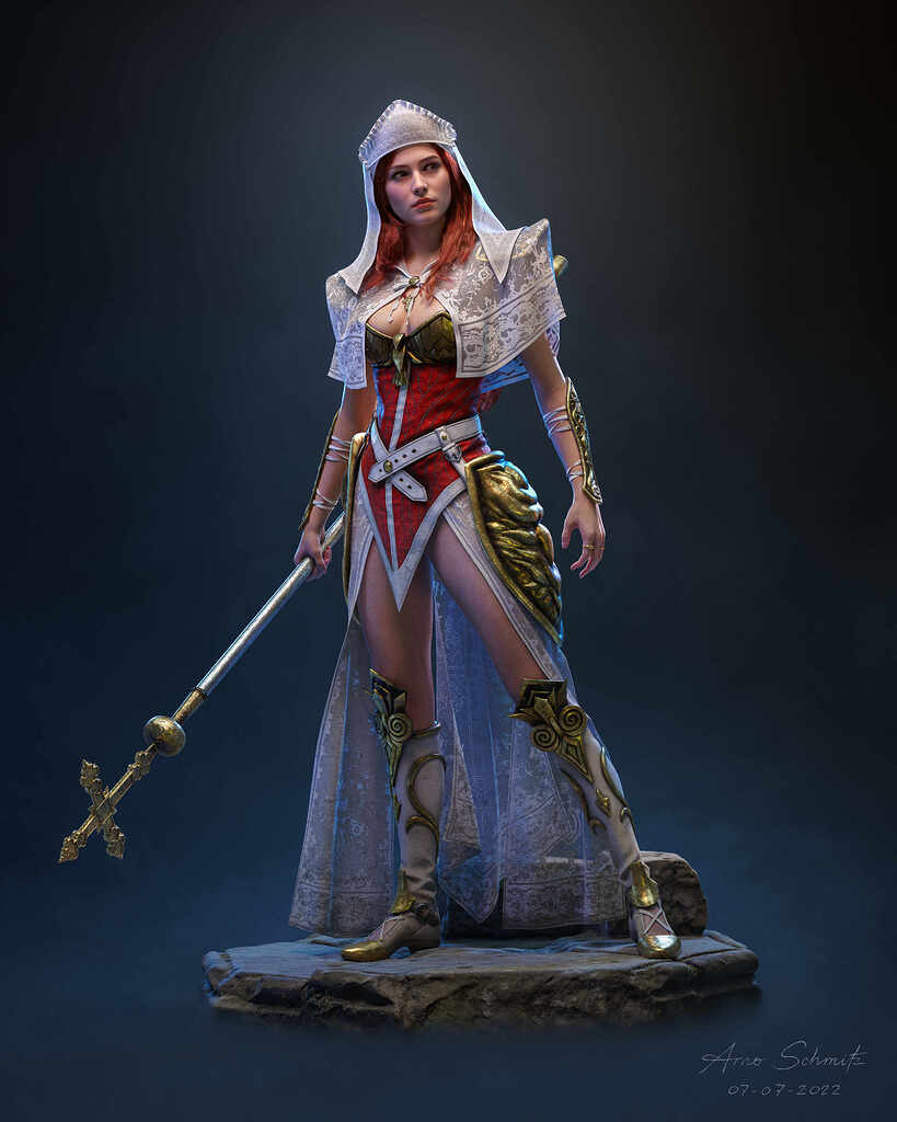 Cleric - Part II - Standing Ready - ZBrushCentral