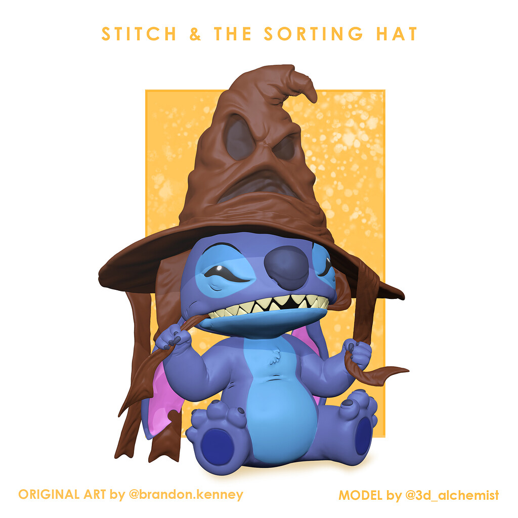 Stitch & the Sorting Hat - ZBrushCentral