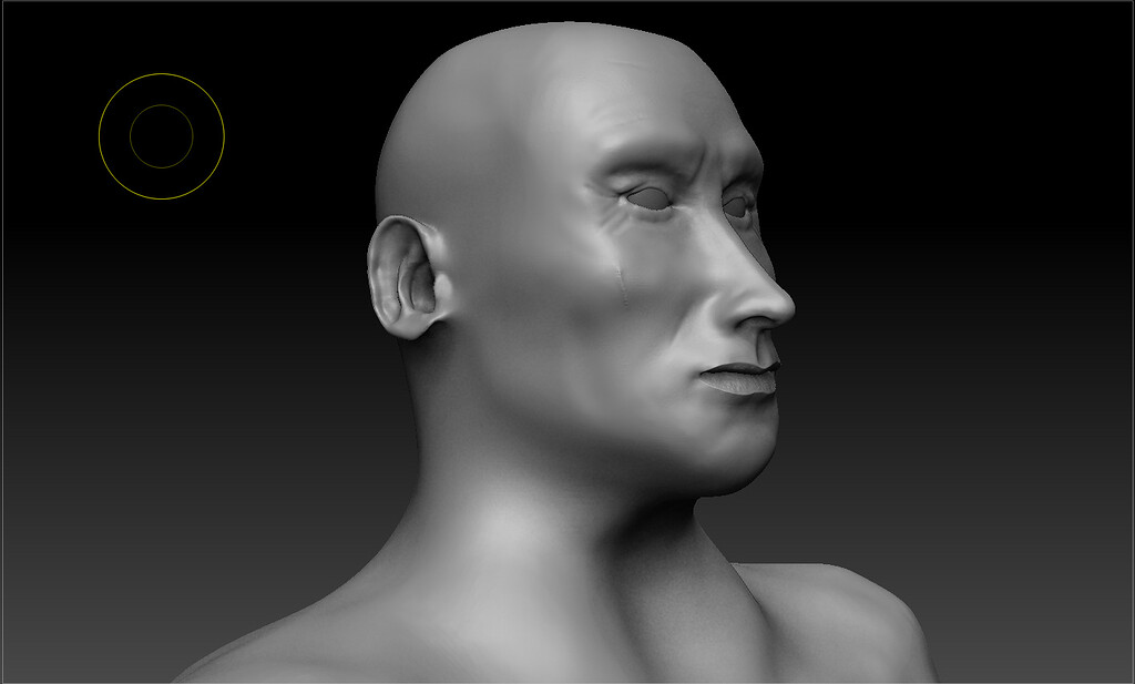 Male head bust sculpt - ZBrushCentral