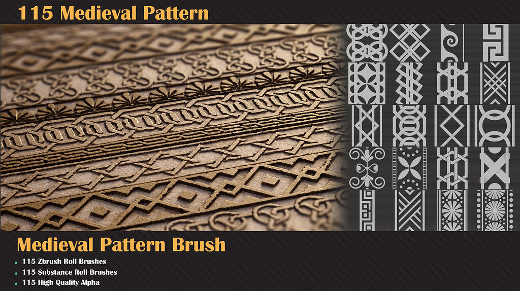 115 Medieval Pattern Brush - ZBrushCentral
