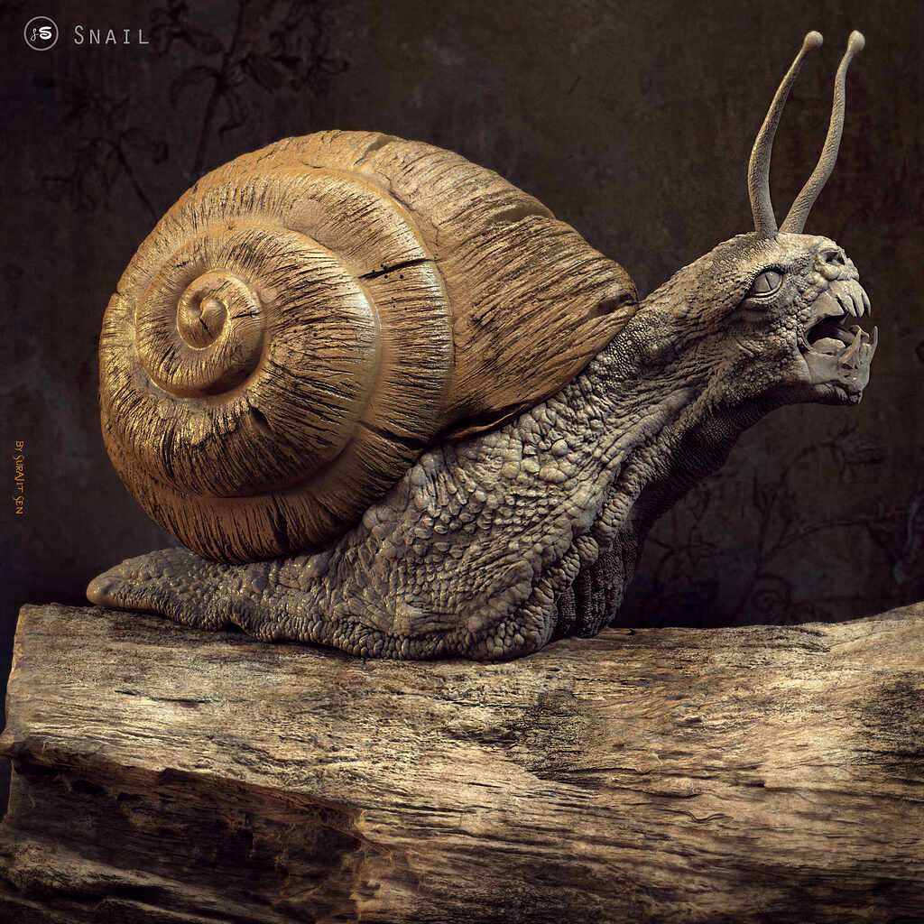 Snail - Digital Sculpture by Surajit Sen - ZBrushCentral