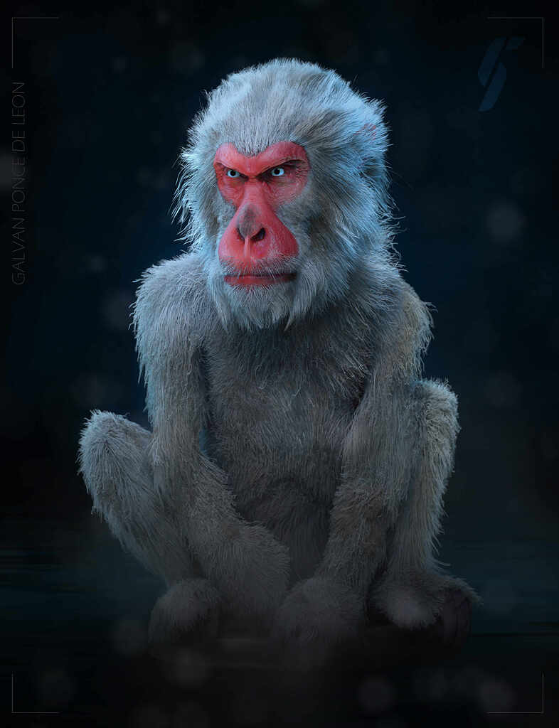 Macaque. Fiber mesh study - ZBrushCentral