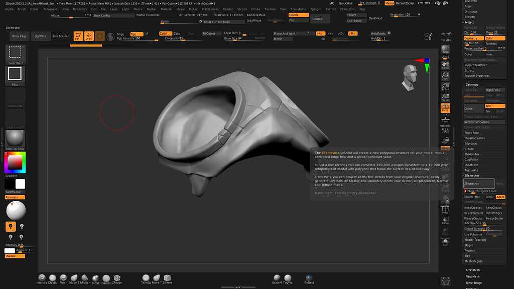 Zremeshing a subtool changes it to the last subtool I zremeshed - ZBrushCentral