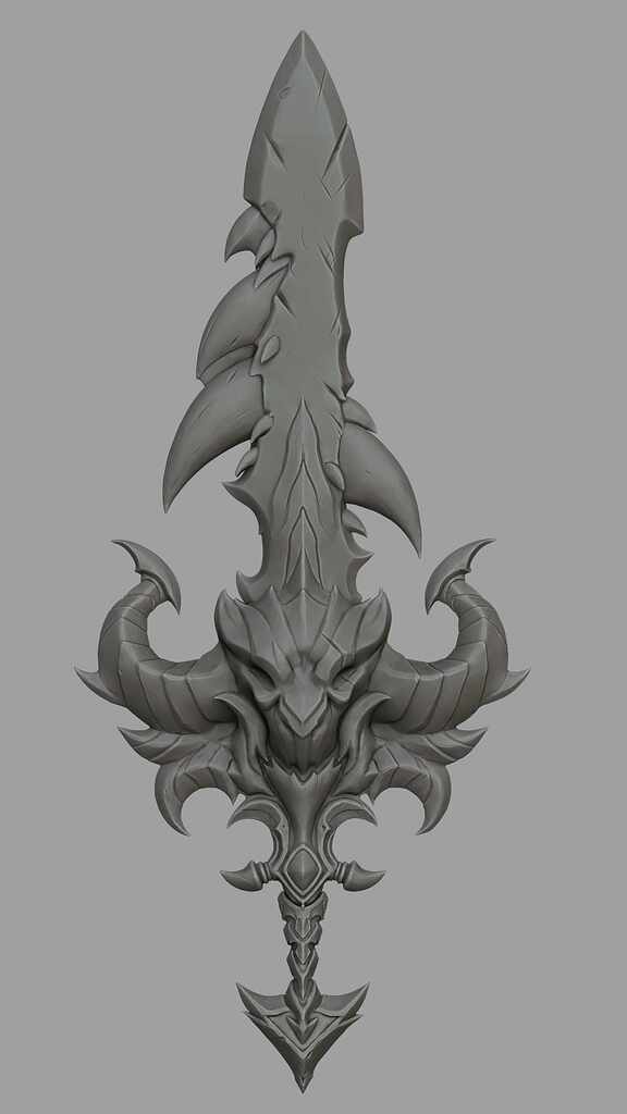 Hand Painted Stylized 3D Sword - ZBrushCentral