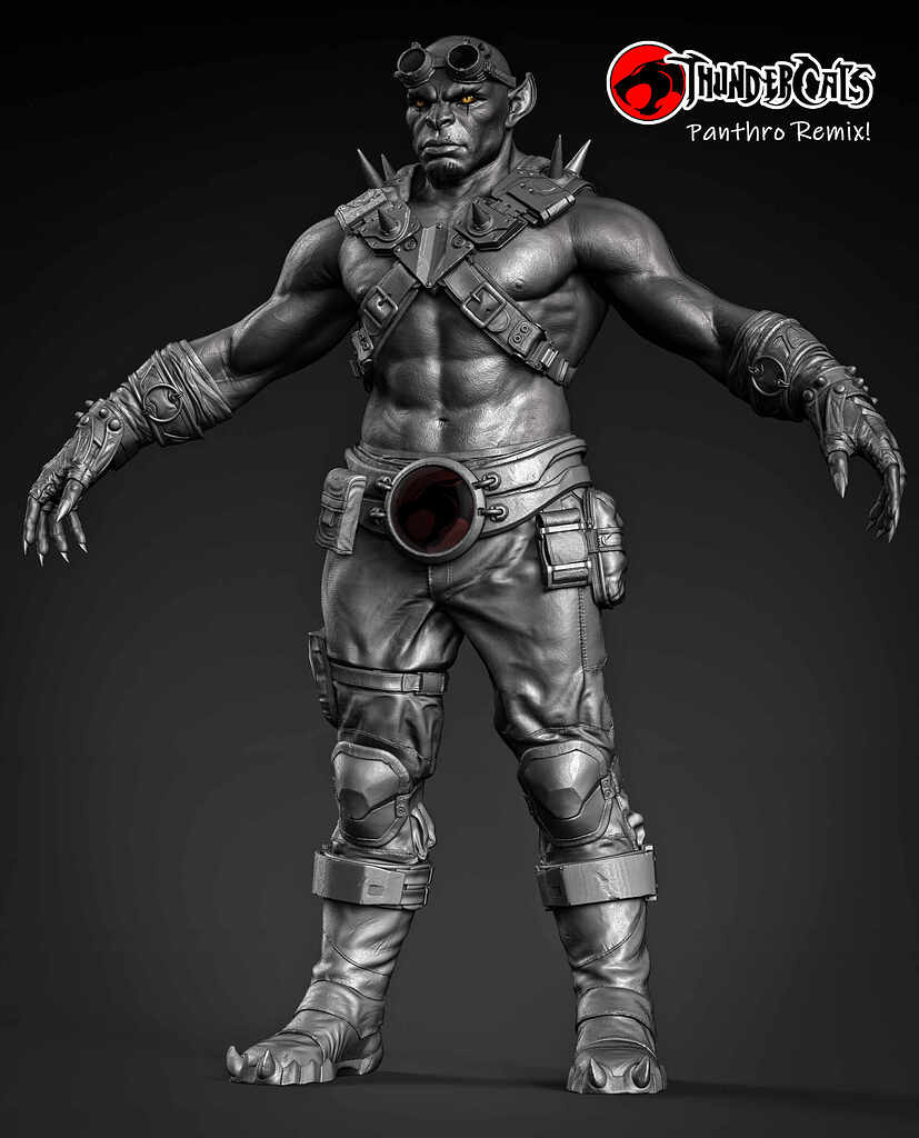 Thundercats Panthro Fanart Zbrushcentral