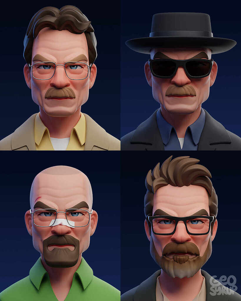 walter white face evolution