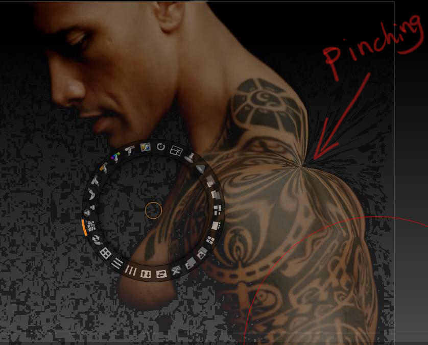Spotlight Nudge "Pinching" Problem - ZBrushCentral