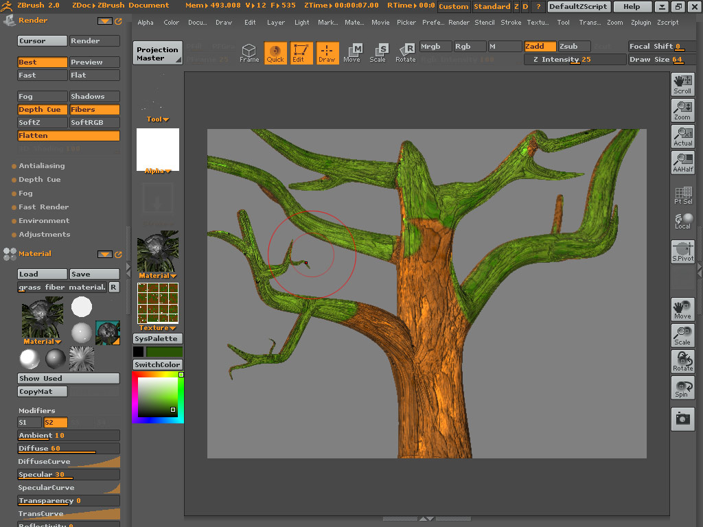 Fiber material problem.. - ZBrushCentral