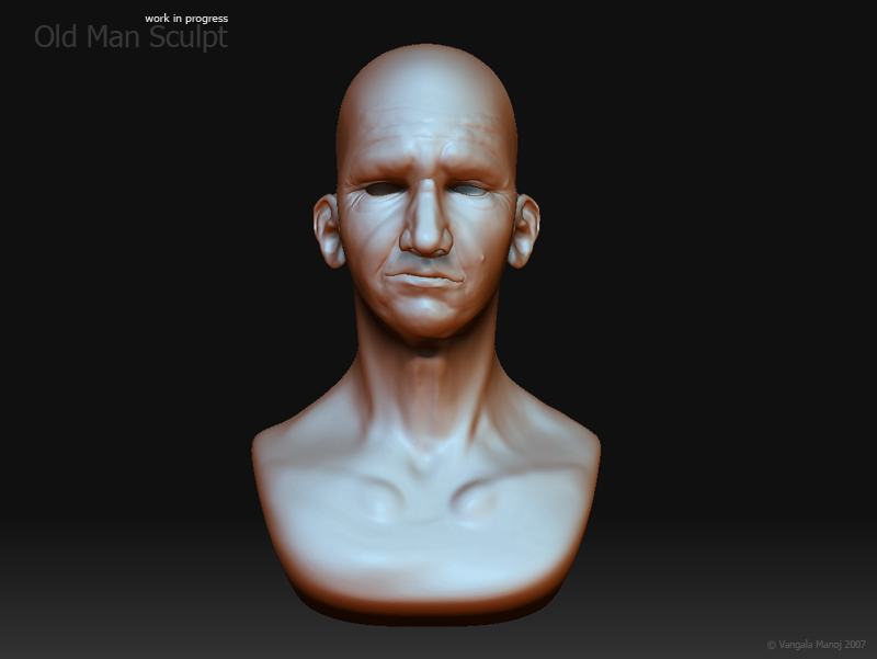 Old Man Bust - ZBrushCentral