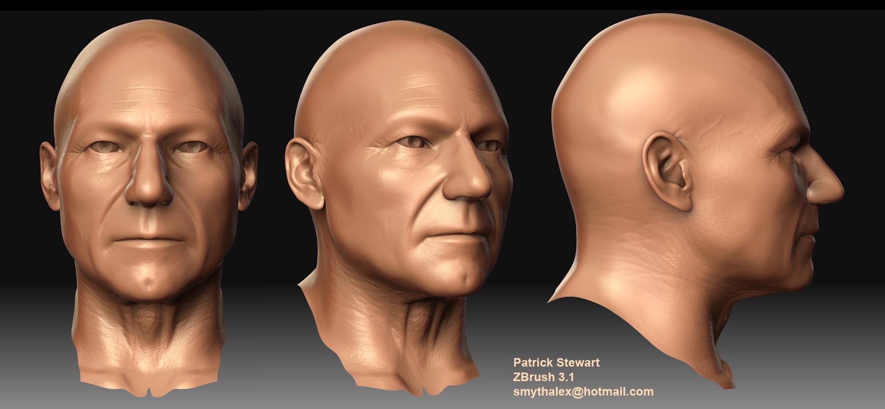 Patrick Stewart - ZBrushCentral