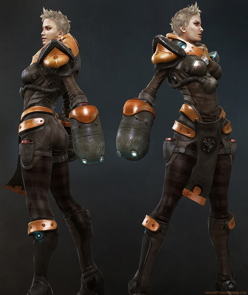 Mecha Girl - Lowpoly - ZBrushCentral