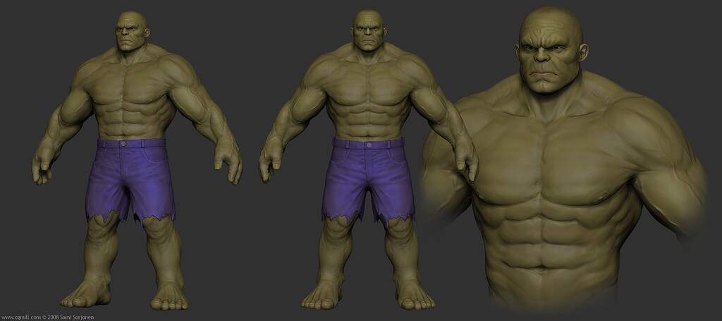 My Hulk sculpt - ZBrushCentral