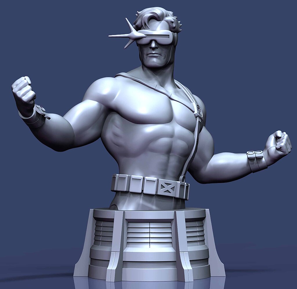 Marvel Animated X-Men Cyclops Resin Mini-Bust - ZBrushCentral