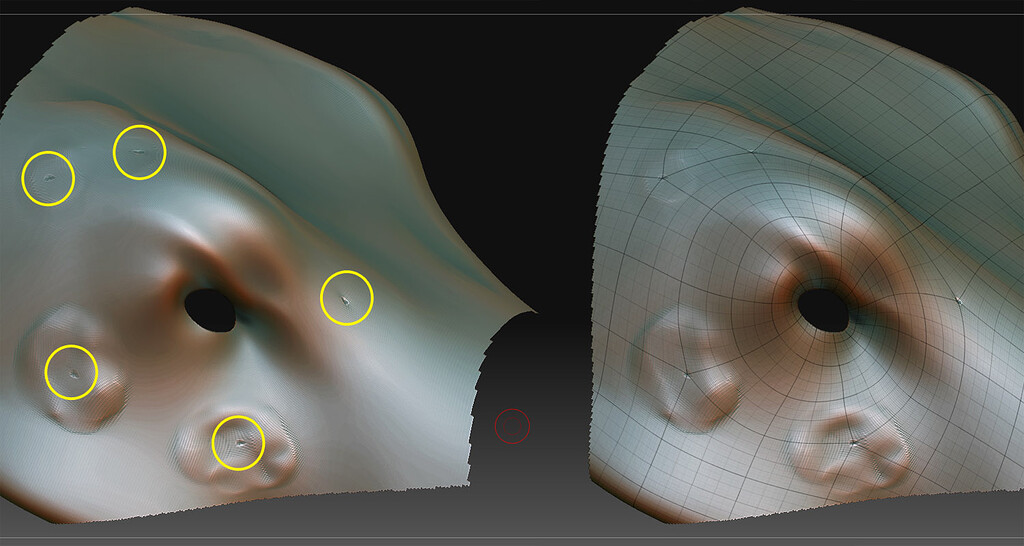 topology poles and weird spiking artifacts - ZBrushCentral