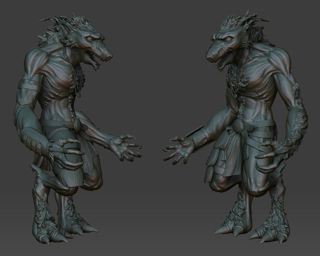 Werewolf Warrior - ZBrushCentral