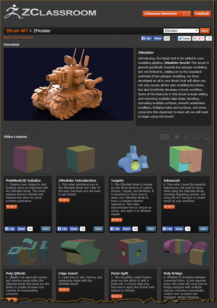 73 FREE ZModeler Tutorials - ZBrushCentral