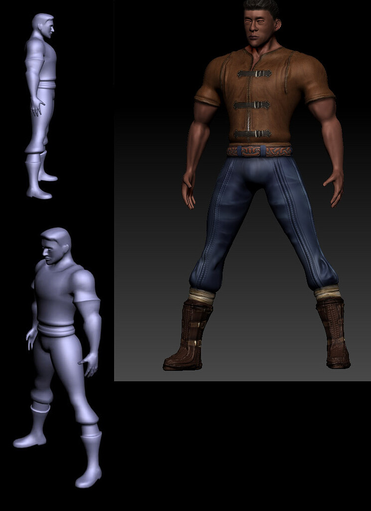 Creating a normal map for a game character - ZBrushCentral