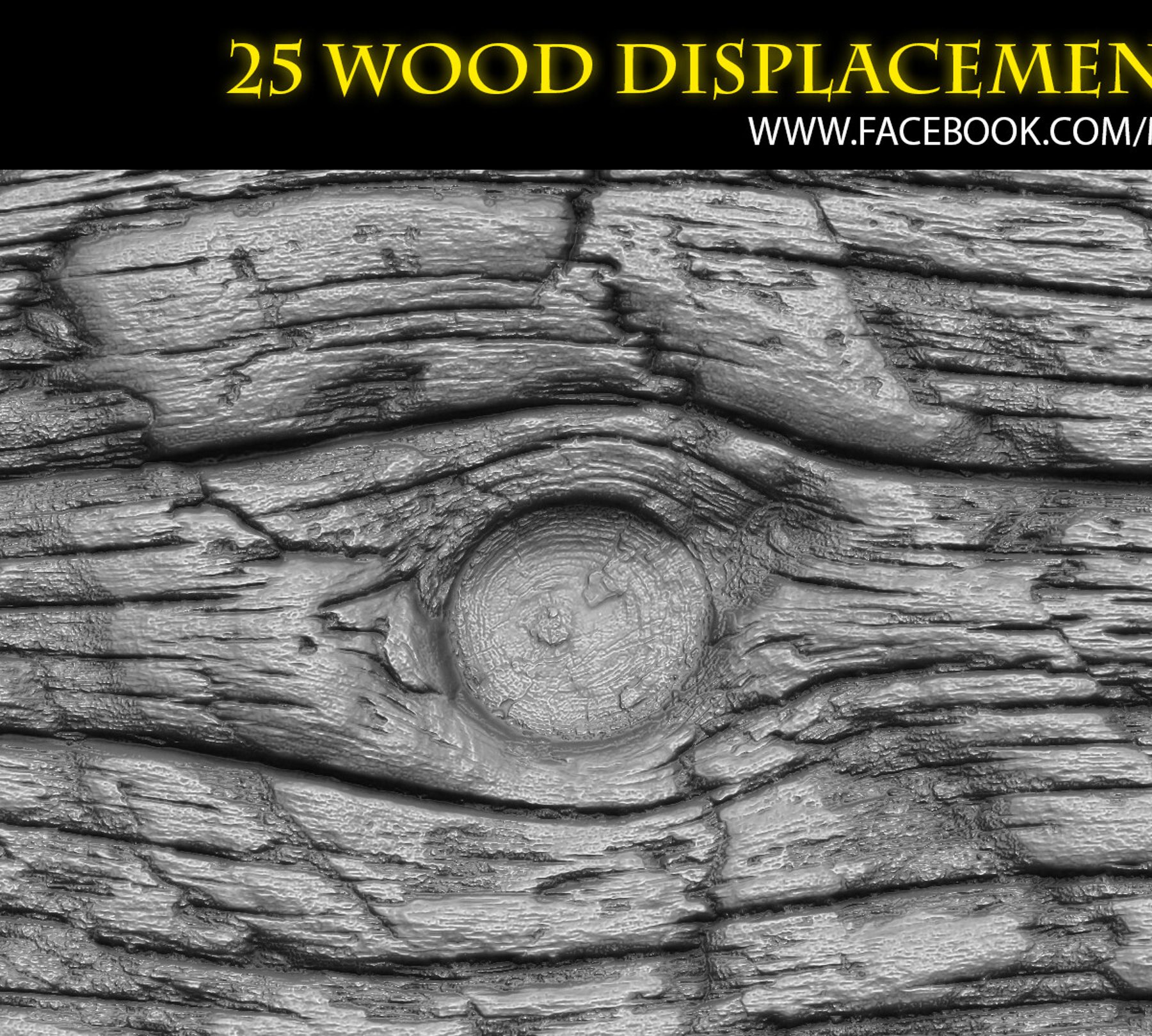 25 Wood Pattern Displacement Maps / Alphas Vol.02 - ZBrush/Mudbox/SP ...