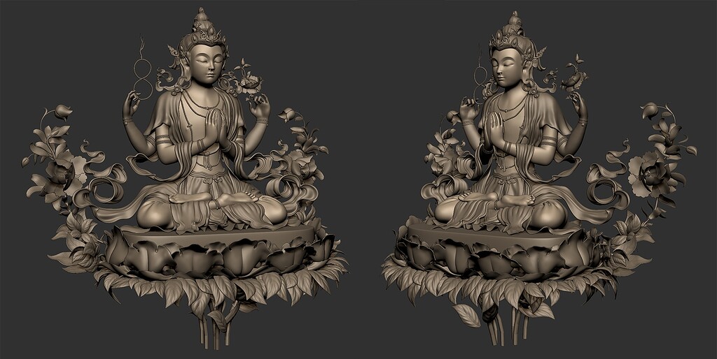 3D Printed Buddha Statue Statues Home Décor Home & Living etna.com.pe