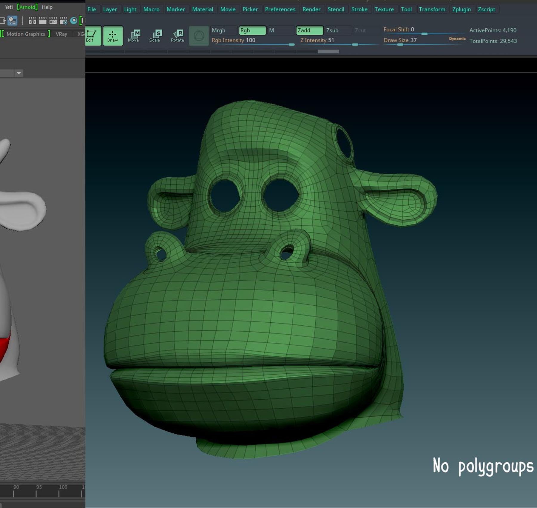 Polygroups not shown on Zbrush - ZBrushCentral