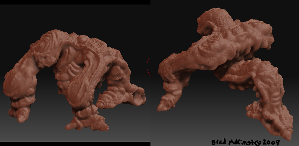 First Sculpt - Tripod Creature - ZBrushCentral
