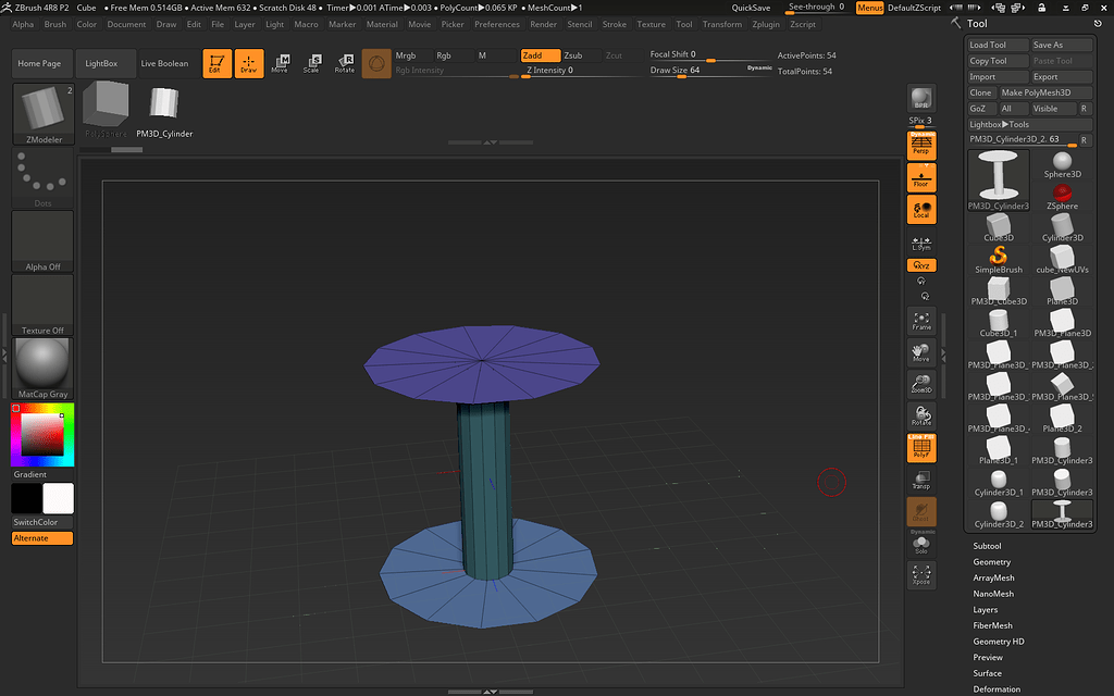Trouble with ZBrush on a cylinder - ZBrushCentral