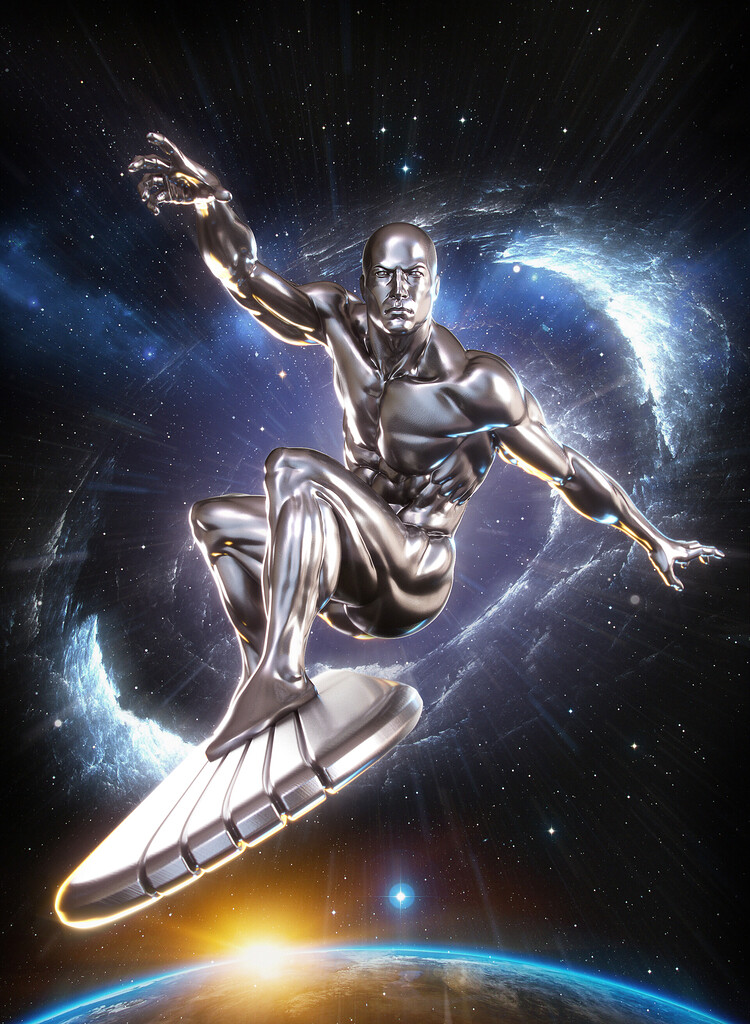 Silver Surfer - 3D Render and 3D Print - ZBrushCentral