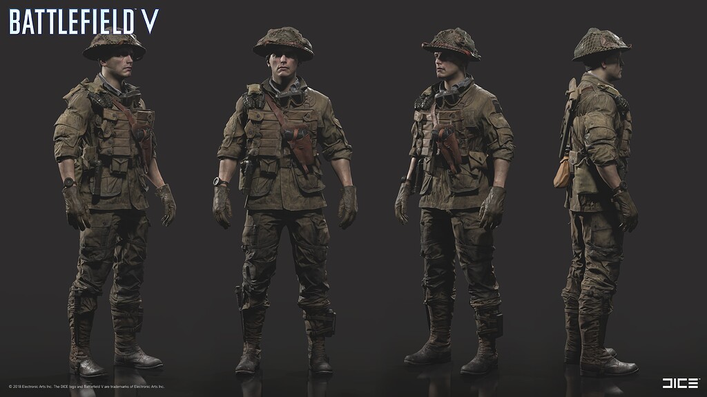 Battlefield V Character Art Dump - Rui Mu - ZBrushCentral