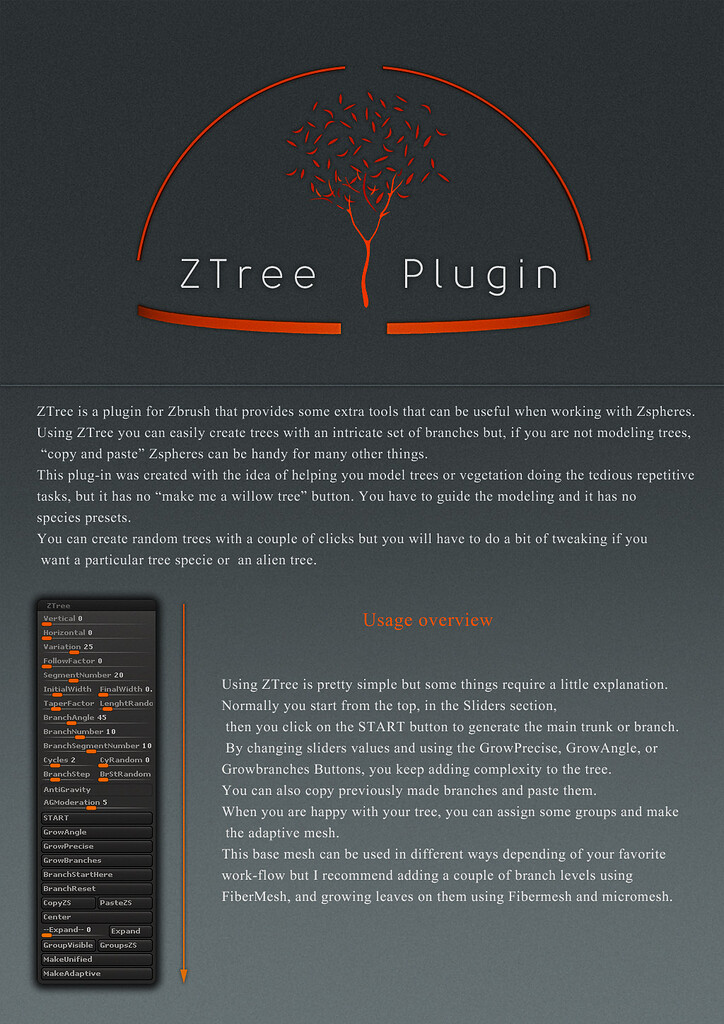 ZTree Plugin - ZBrushCentral