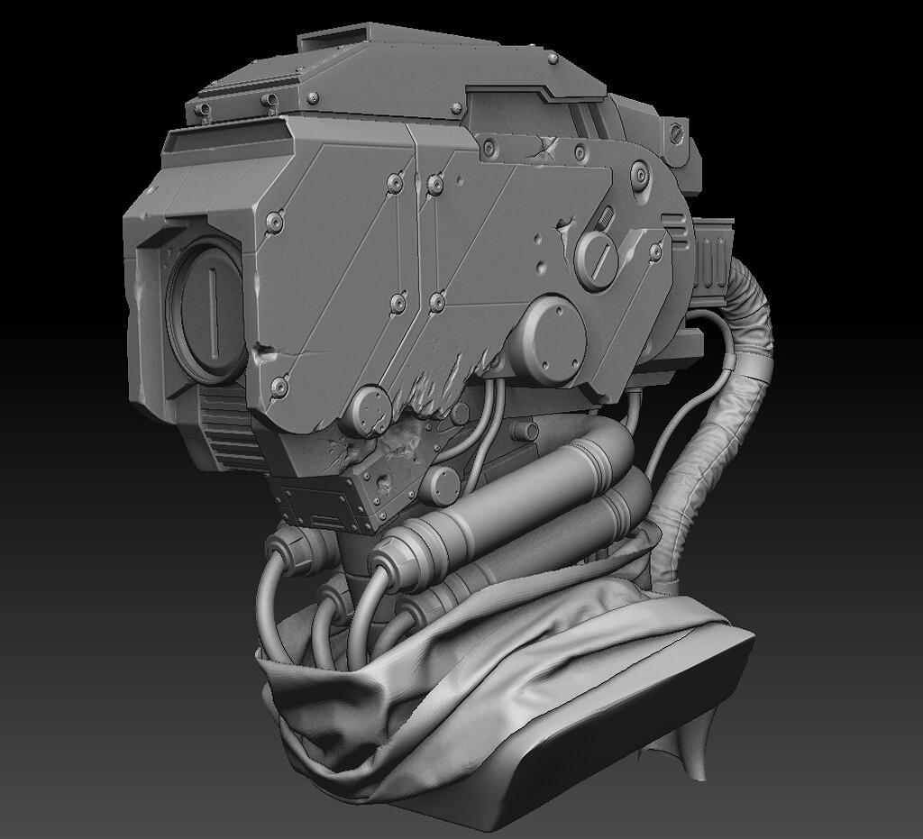 Robot Head (WIP) - ZBrushCentral